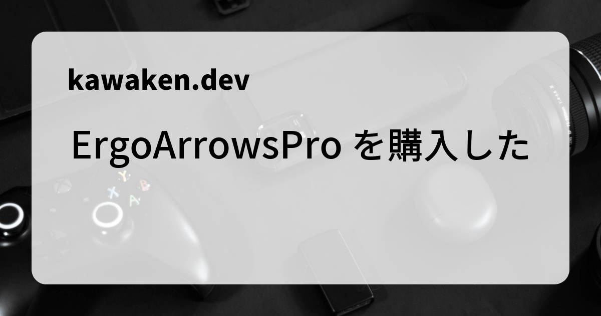 ErgoArrowsPro を購入した - kawaken.dev